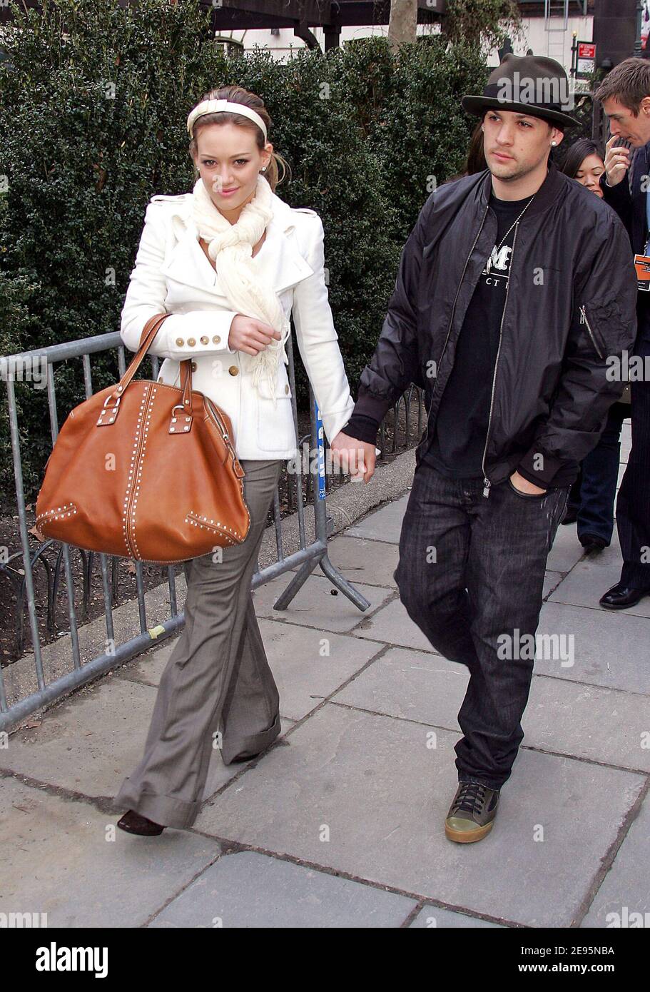 U.S singer Hilary Duff and her boyfriend Joel Madden arrive at 'Michael ...