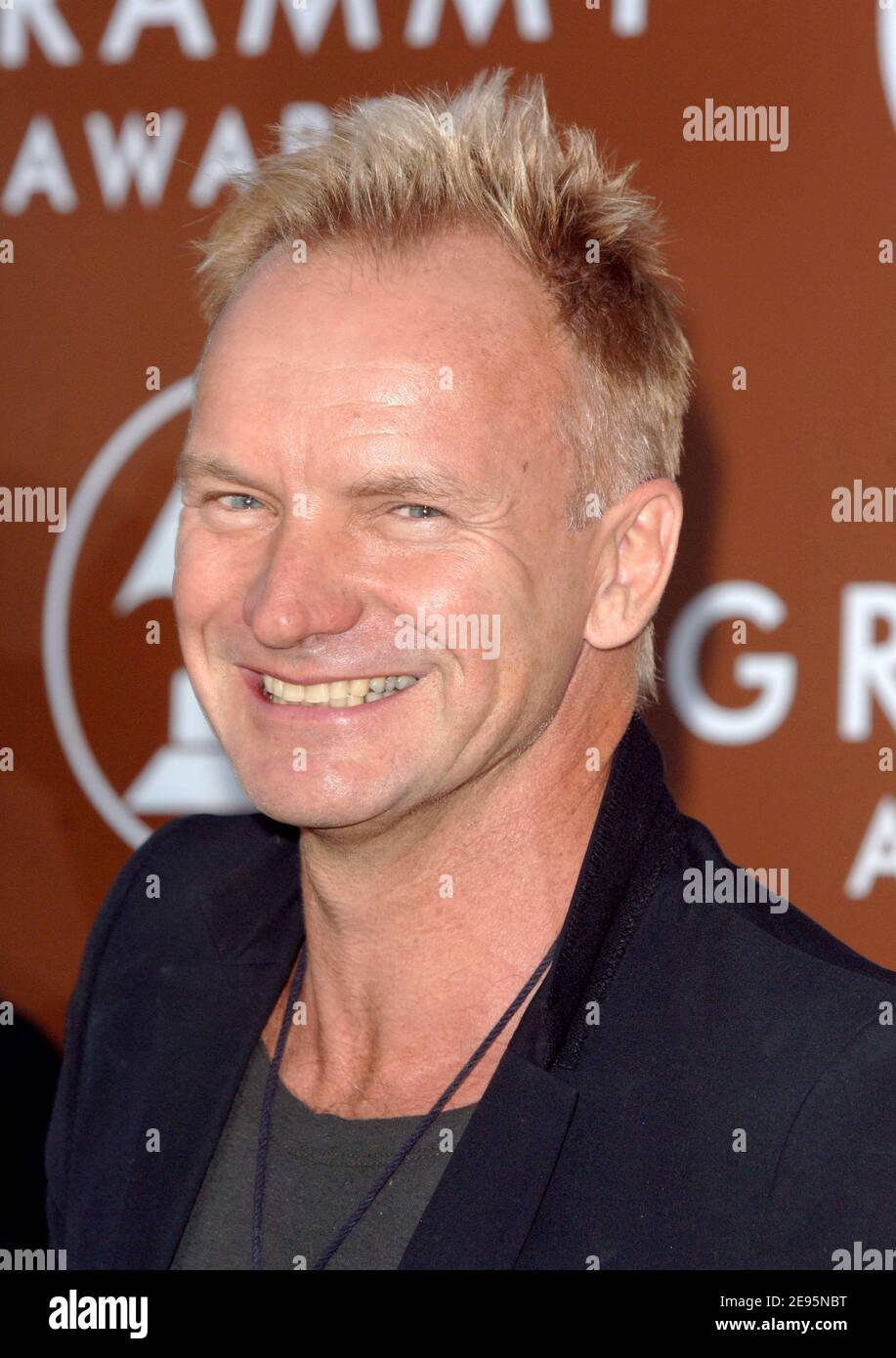 Sting arrives at the 48th Annual Grammy Awards held at the Staples ...