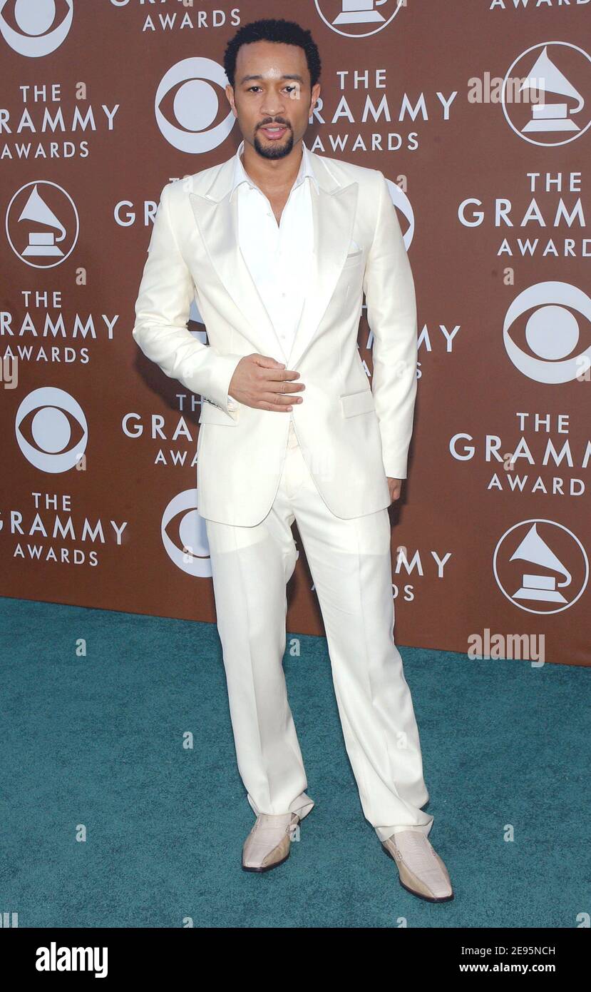 John Legend arrives at the 48th Annual Grammy Awards held at the ...