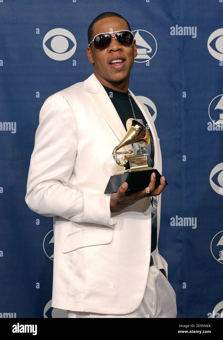 Winner for Best Rap/Sung Collaboration, Jay-Z poses in the pressroom of ...