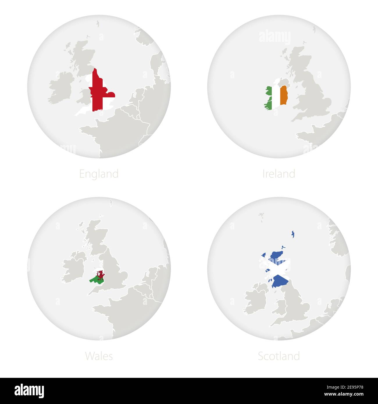 Map of scotland globe Stock Vector Images - Alamy