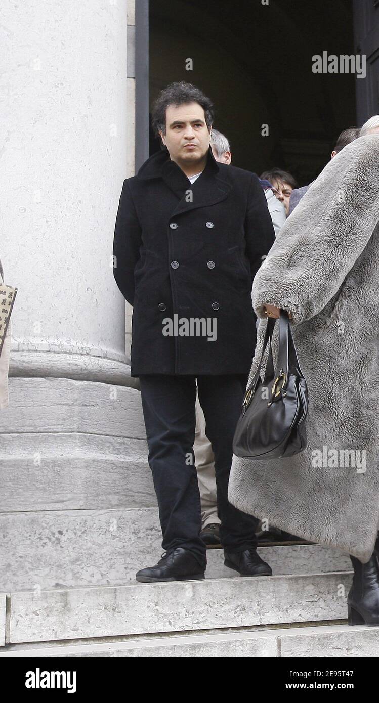 French actor Raphael Mezrahi attends the funeral service for French ...