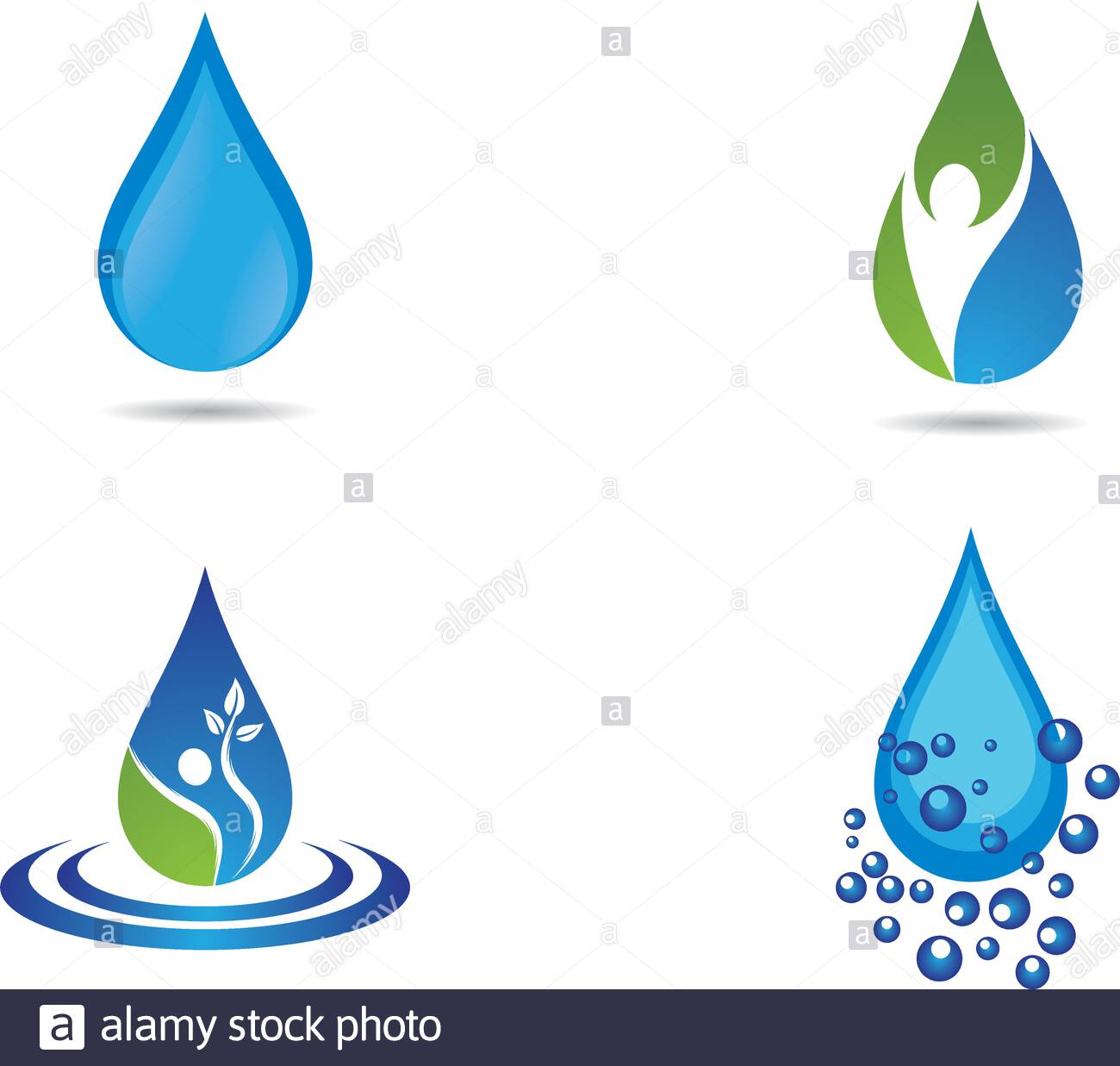 Raindrop Logo Template High Resolution Stock Photography and Images - Alamy