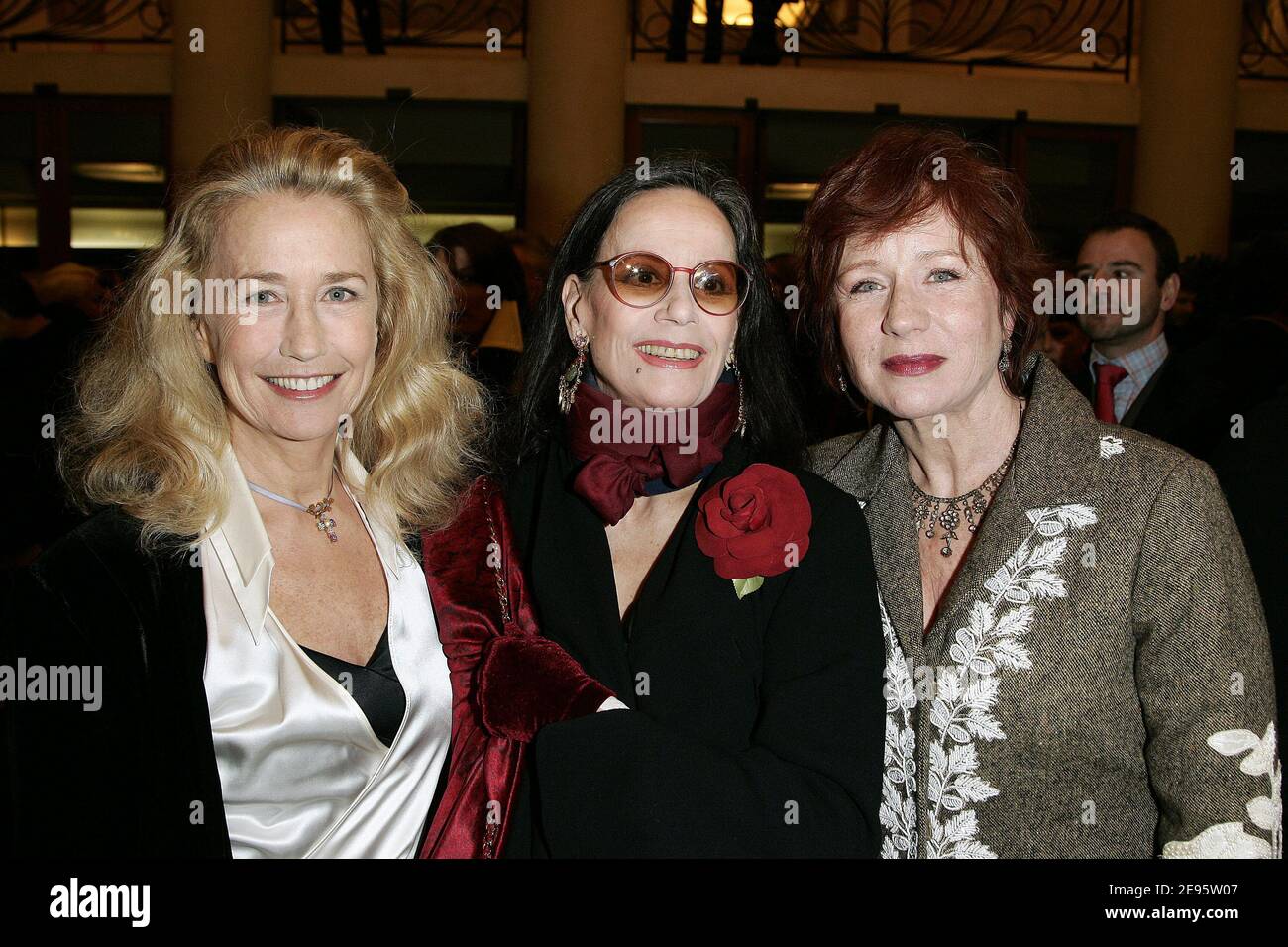 French actress Brigitte Fossey, Claudine Auger and Eva Darlan attend ...