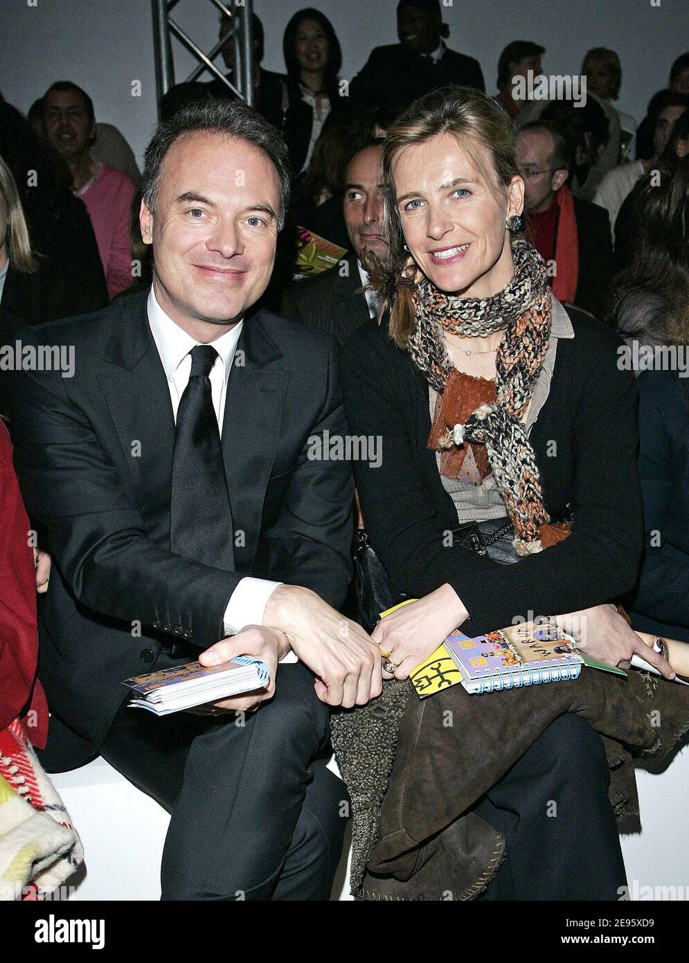 French minister for small and medium-size entreprise Renaud Dutreil and his wife attend Jean ...