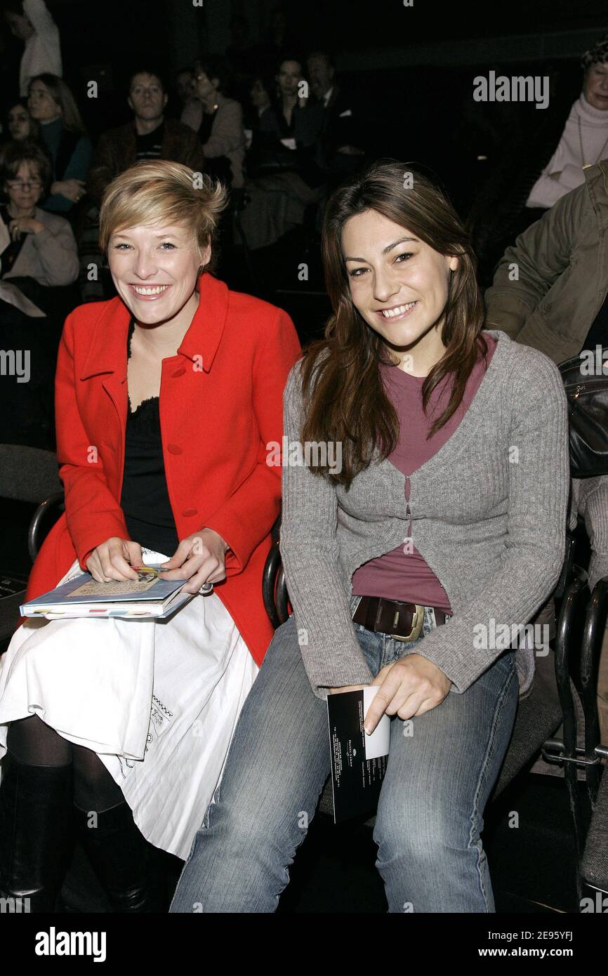 "French TV presenter Estelle Martin and actress Shirley Bousquet attend ...