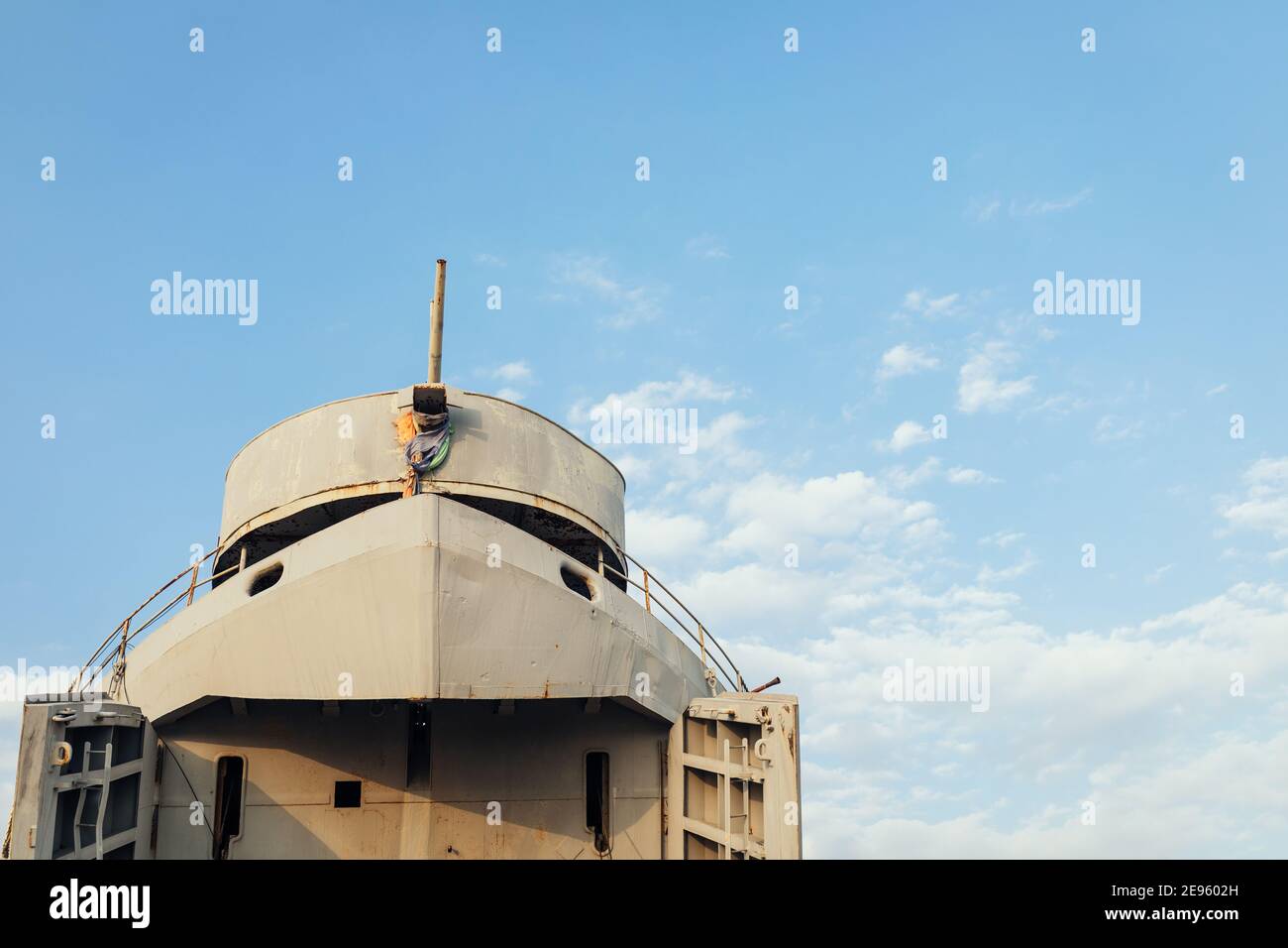 Front side of a cargo ship Stock Photo - Alamy