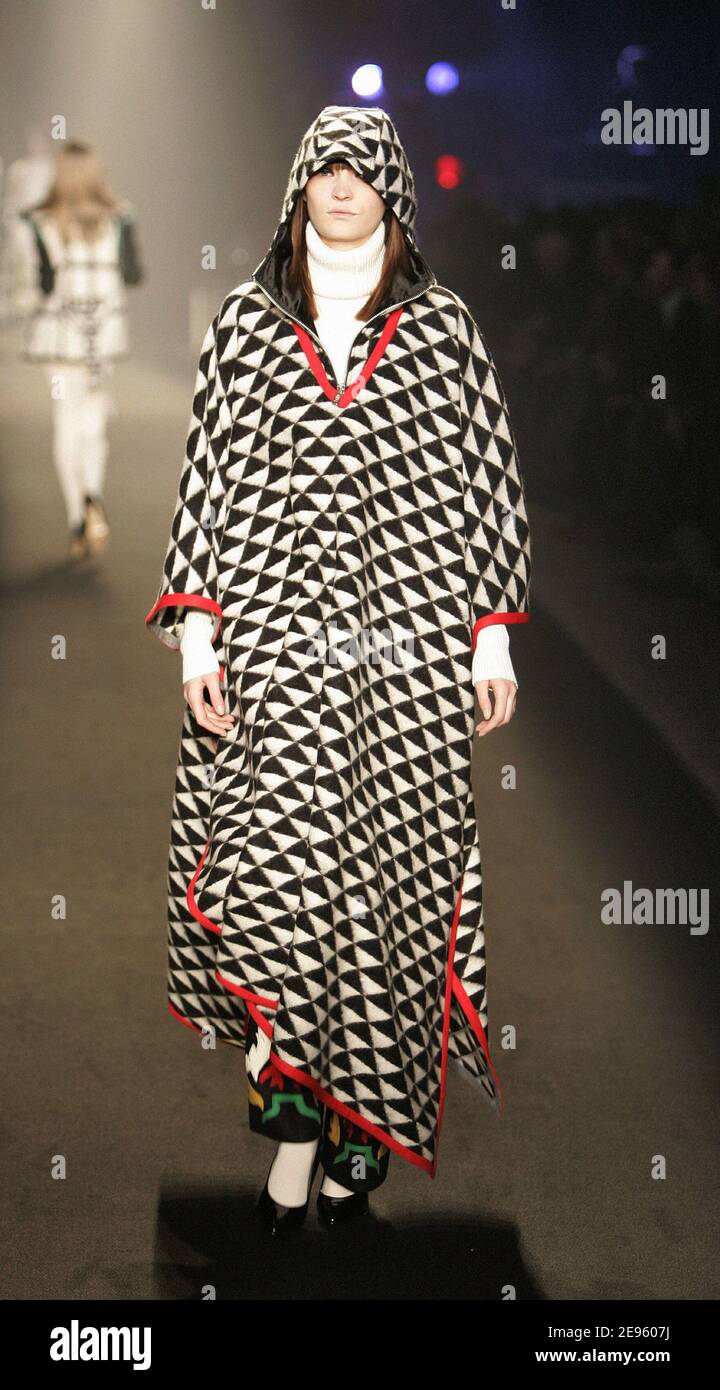 A model displays a creation by Jean-Charles de Castelbajac for his Fall ...