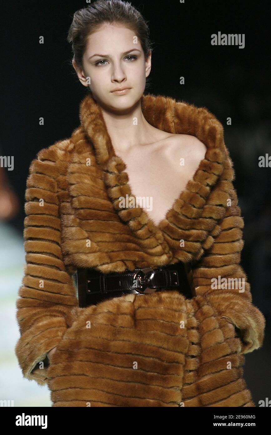 A model displays a creation for Celine's Fall-Winter 2006-2007 Ready-to ...