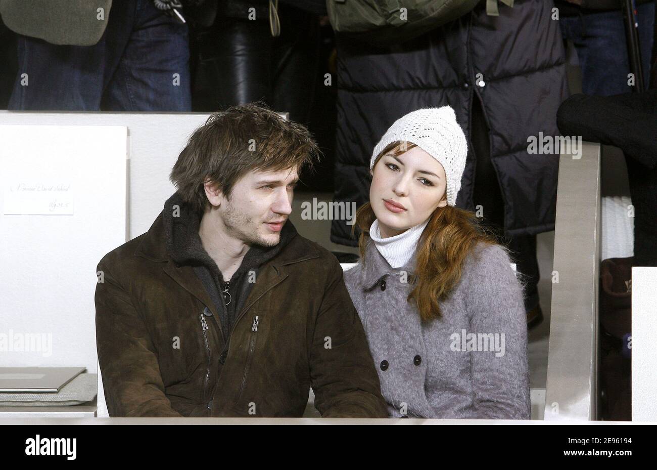 French actor Stanislas Merhar and his girlfriend Louise Bourgoin attend ...