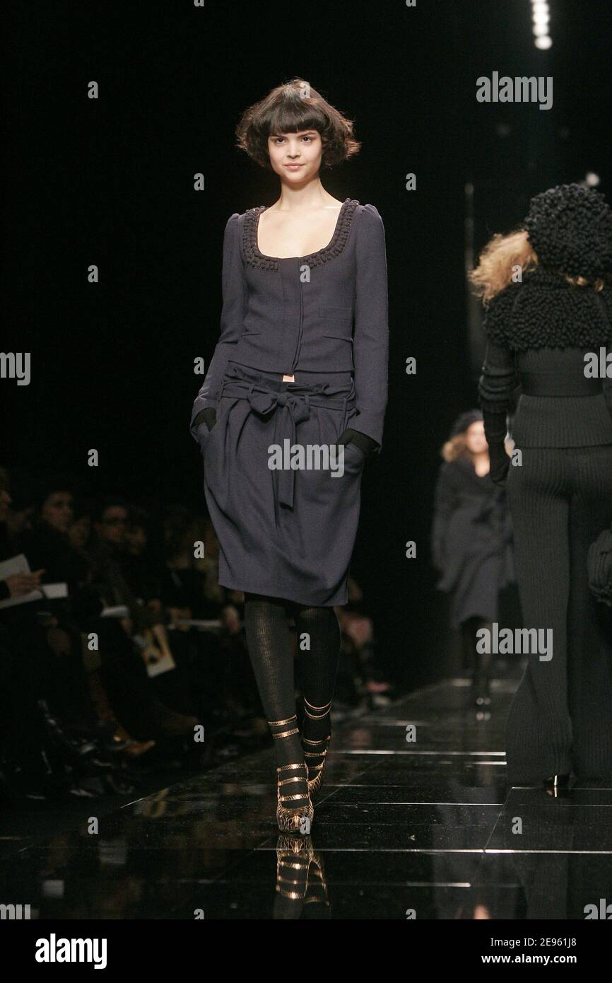 Model Patricia Schmid displays a creation for Sonia Rykiel's Fall ...