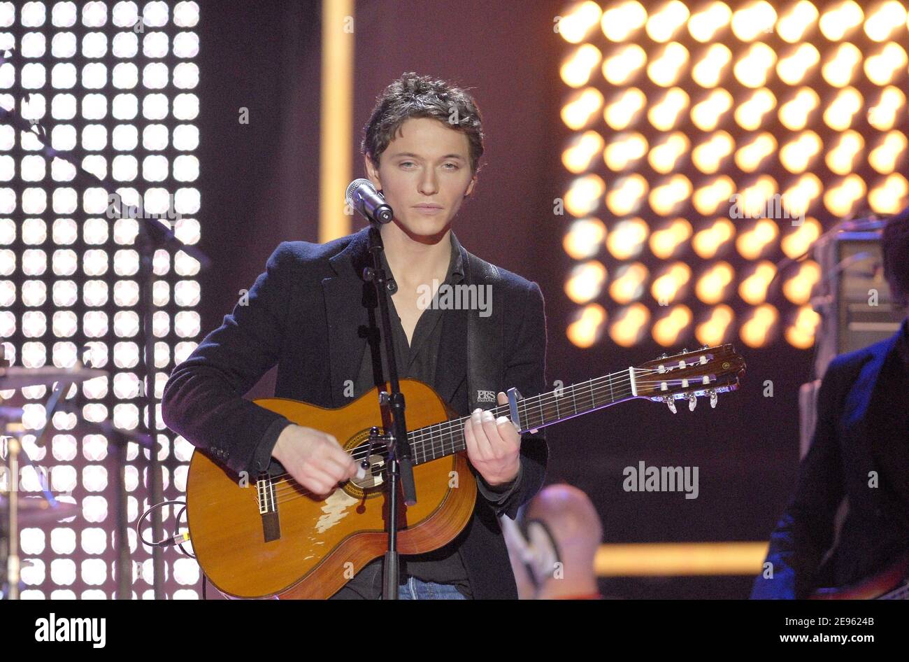 French singer Raphael performs on stage during the 21th 'Victoires de ...