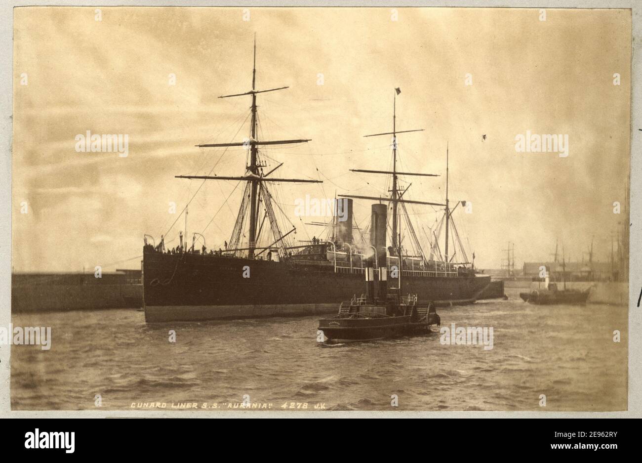 Cunard Liner RMS Aurania, 1884. Photography by James Valentine & Sons ...