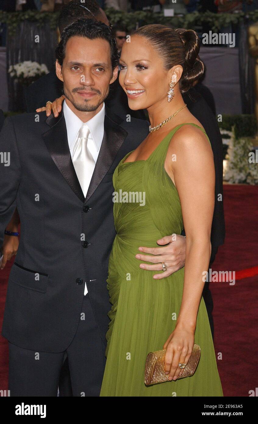Jennifer Lopez and her husband Marc Anthony arriving at the 78th Annual ...