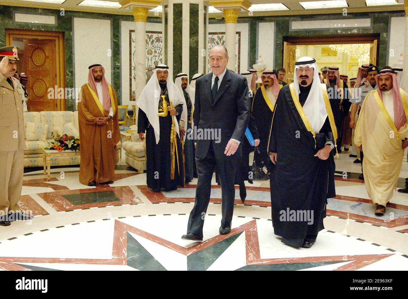 Saudi Arabian's King Abdullah Bin Abdulaziz Al Saoud meets with French ...