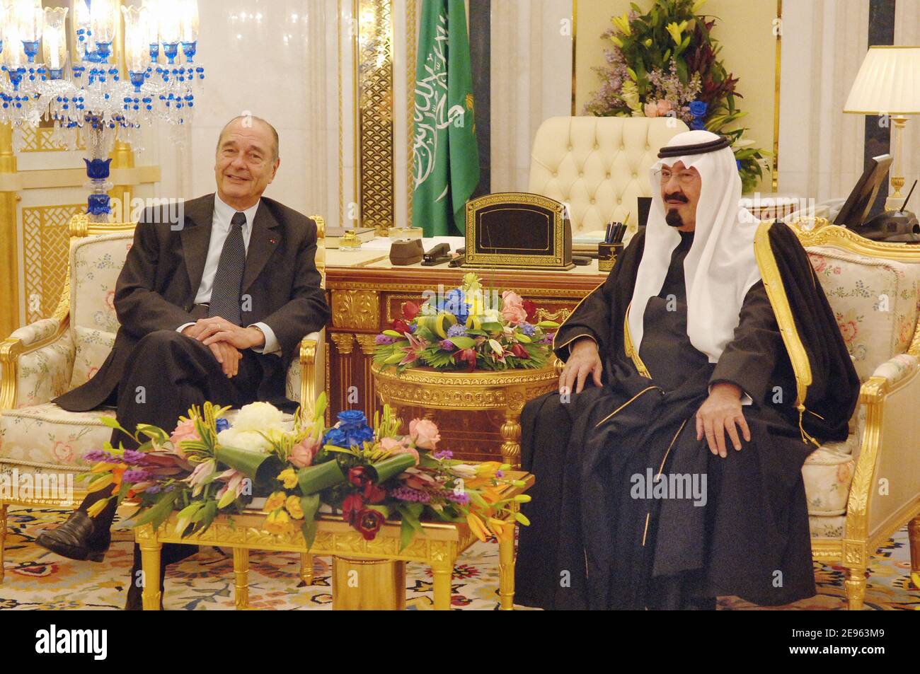 Saudi Arabian's King Abdullah Bin Abdulaziz Al Saoud meets with French ...