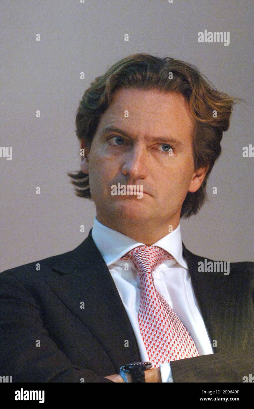 Charles Beigbeder from MEDEF attends a press conference at the Palais ...