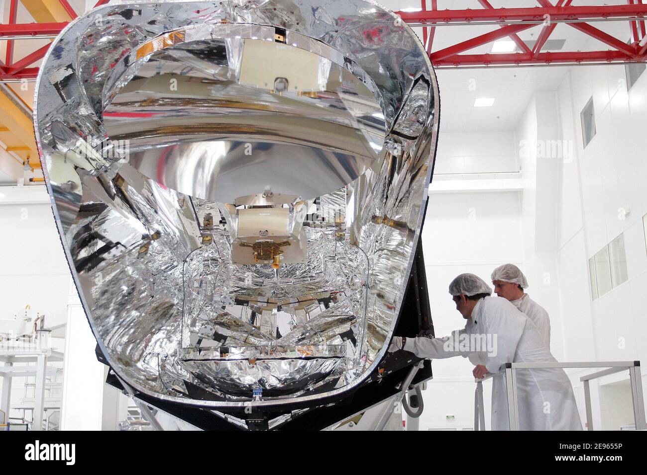 Views of the satellites factory of French-Italian group Alcatel Alenia ...