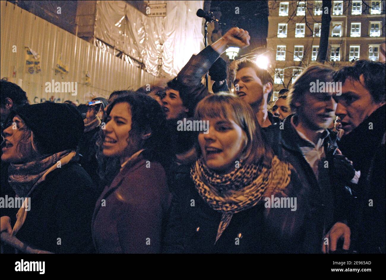 French riot police used teargas on March 10, 2006 at night to break up ...