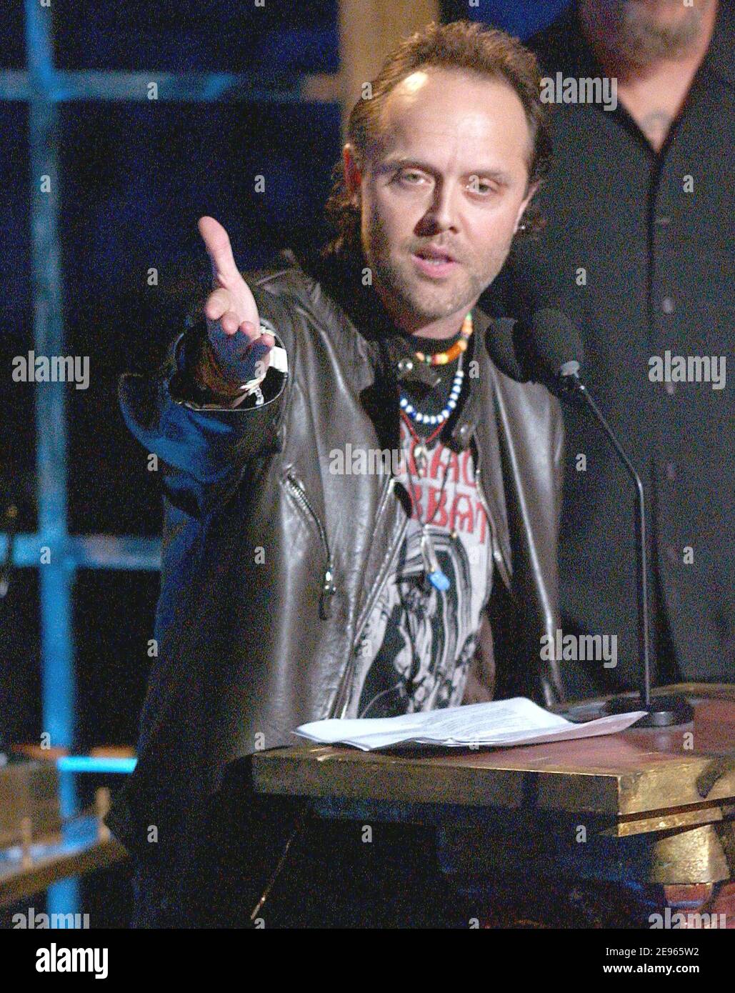 Presenter Lars Ulrich of Metallica at the 21st Annual Rock & Roll Hall ...