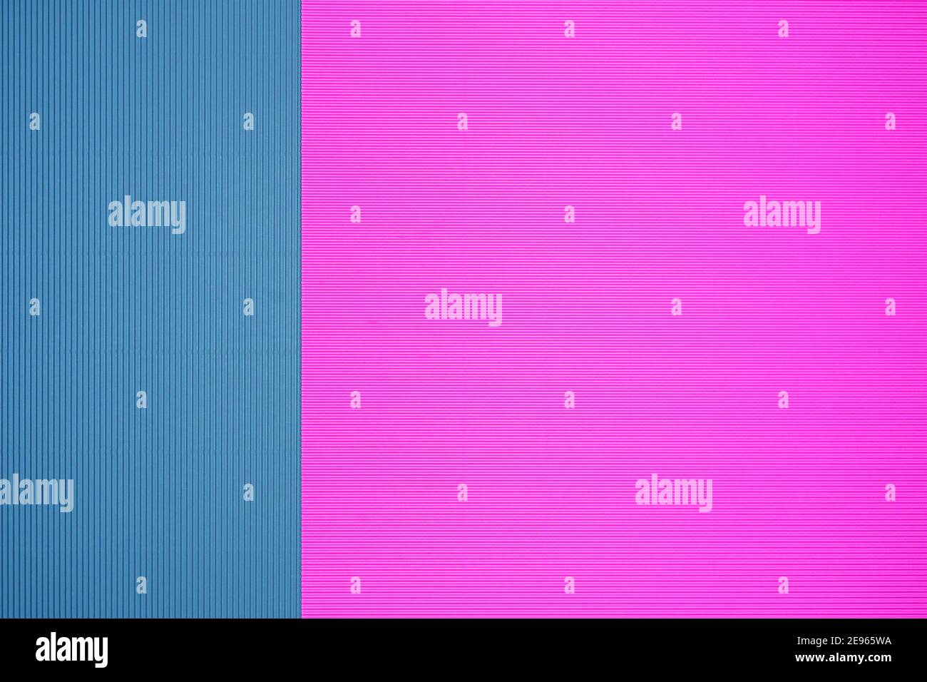 Blue and pink two tone color paper background with stripes. Abstract ...
