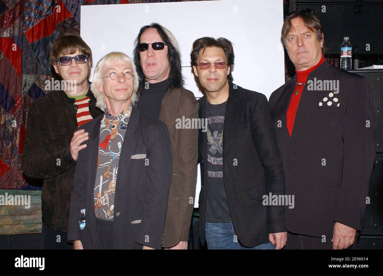 Members of the rock group 'The New Cars', Elliot Easton, Greg Hawkes ...