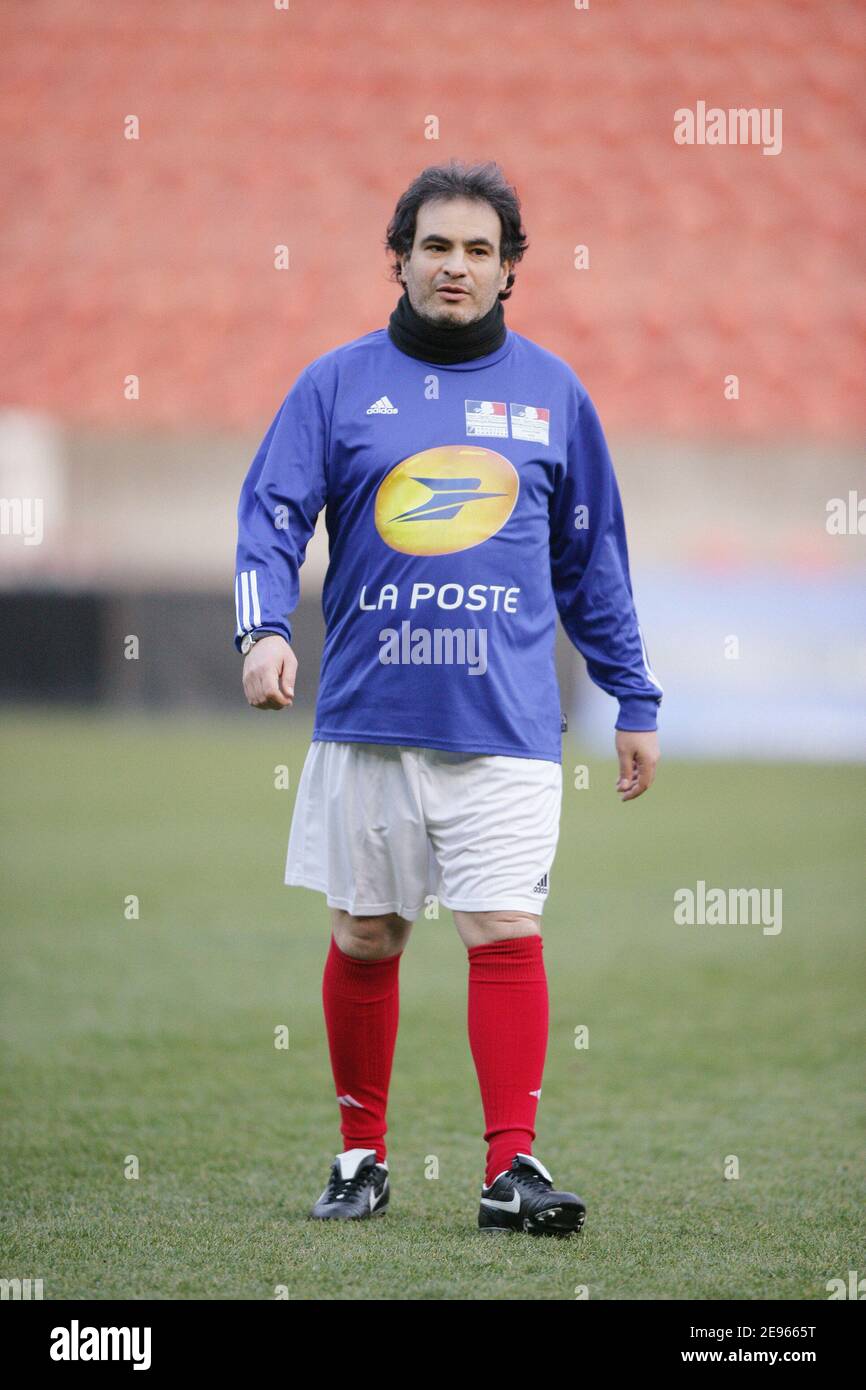French actor Raphael Mezrahi during a soccer match for the benefit of ...