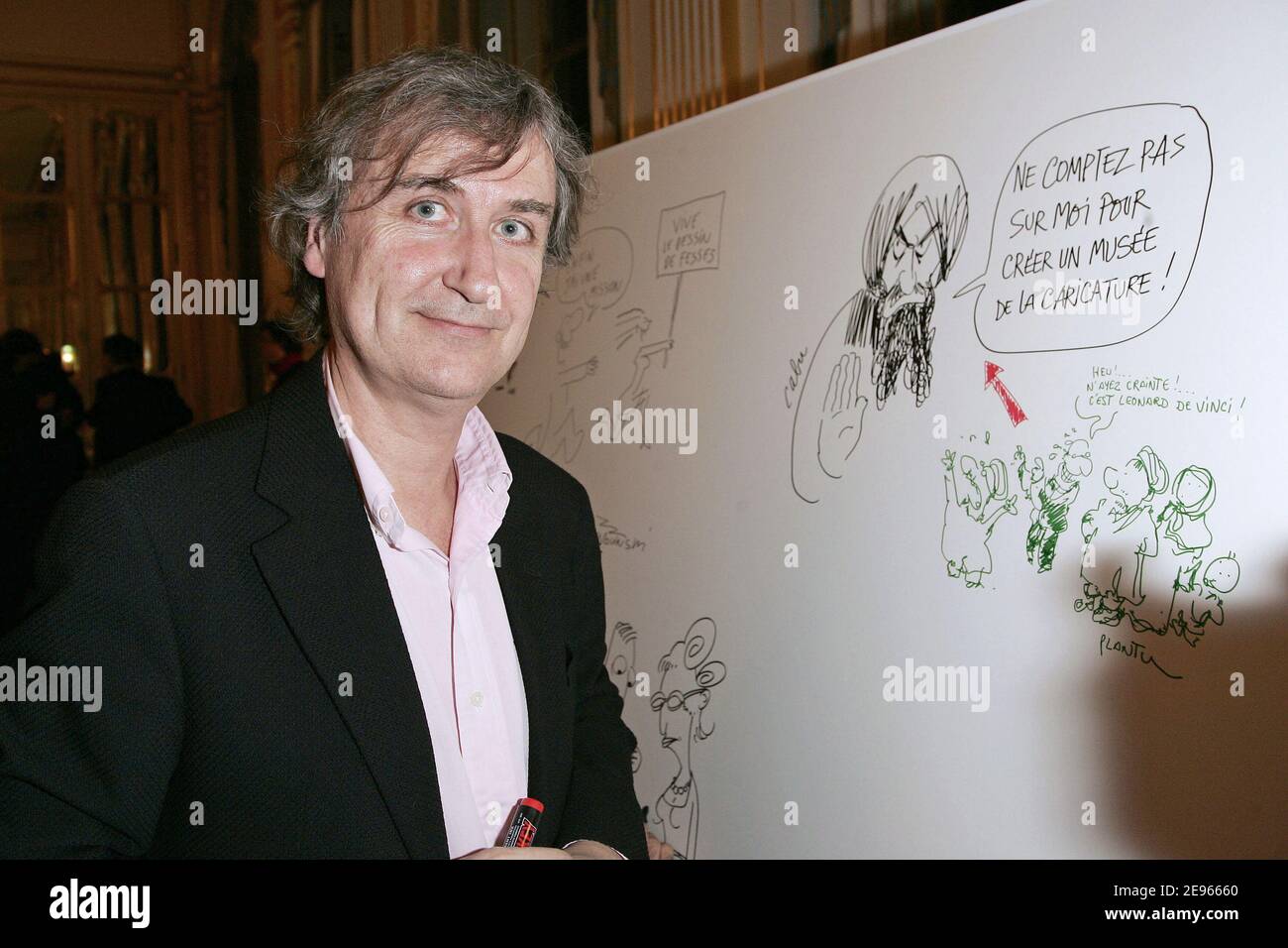 French cartoonist Jean Plantu attends a ceremony in honnor of French ...