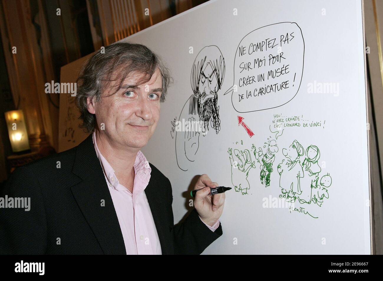 French cartoonist Jean Plantu attends a ceremony in honnor of French ...