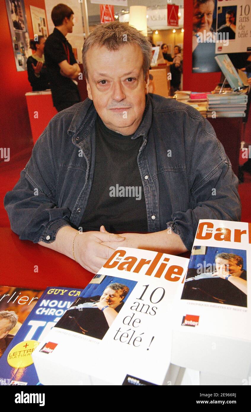 French journalist Guy Carlier promotes his book '10 ans de tele' during ...