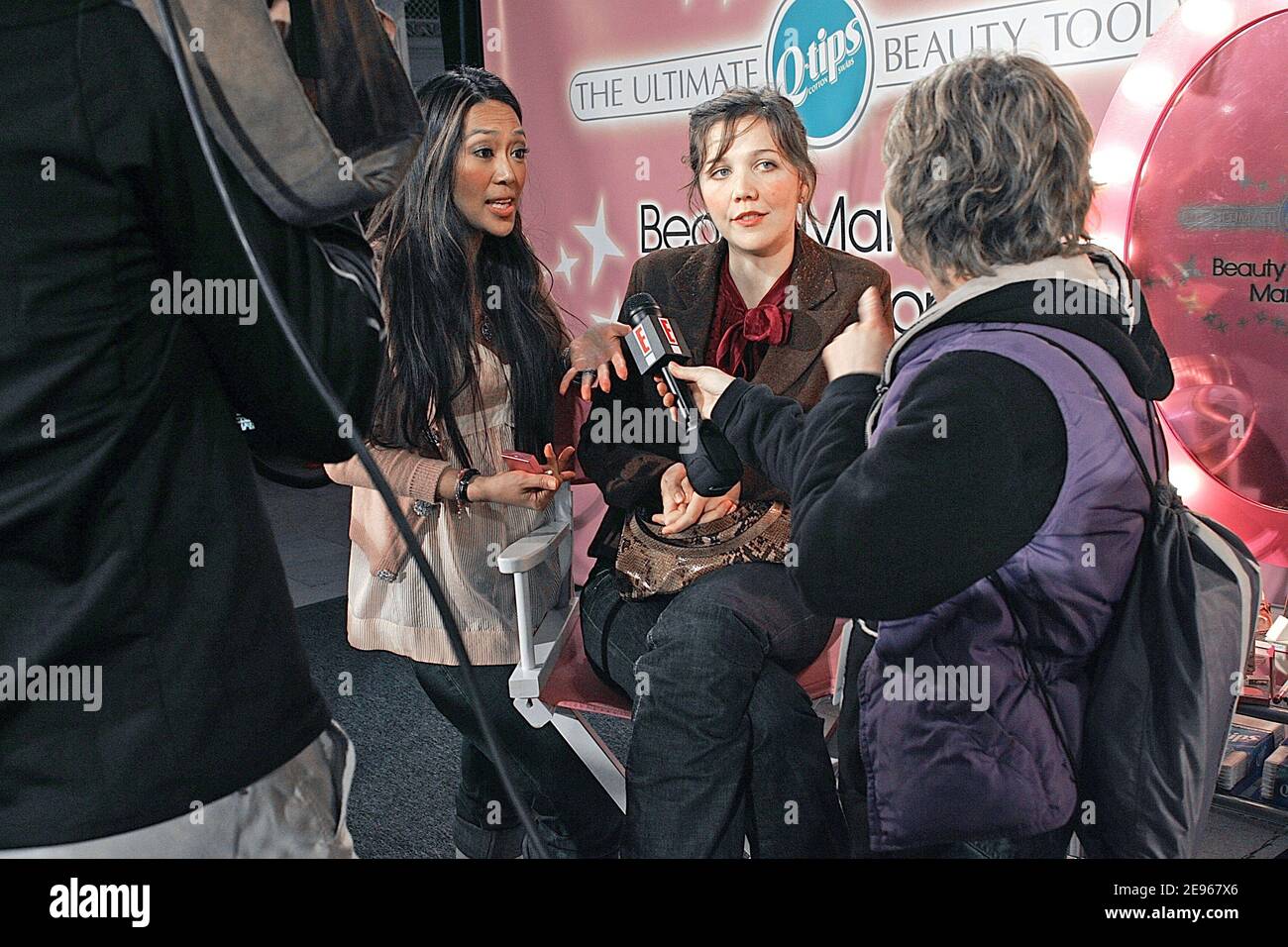 Actress Maggie Gyllenhaal participates at the Q-Tips Beauty Makeover ...