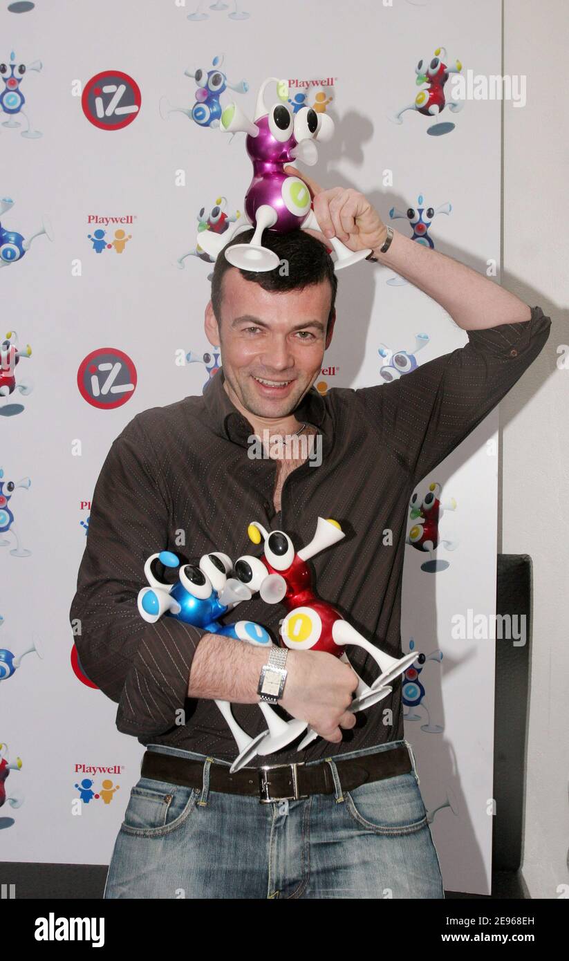 Xavier Anthony attends the presentation of new hightech toy 'IZ' launch ...