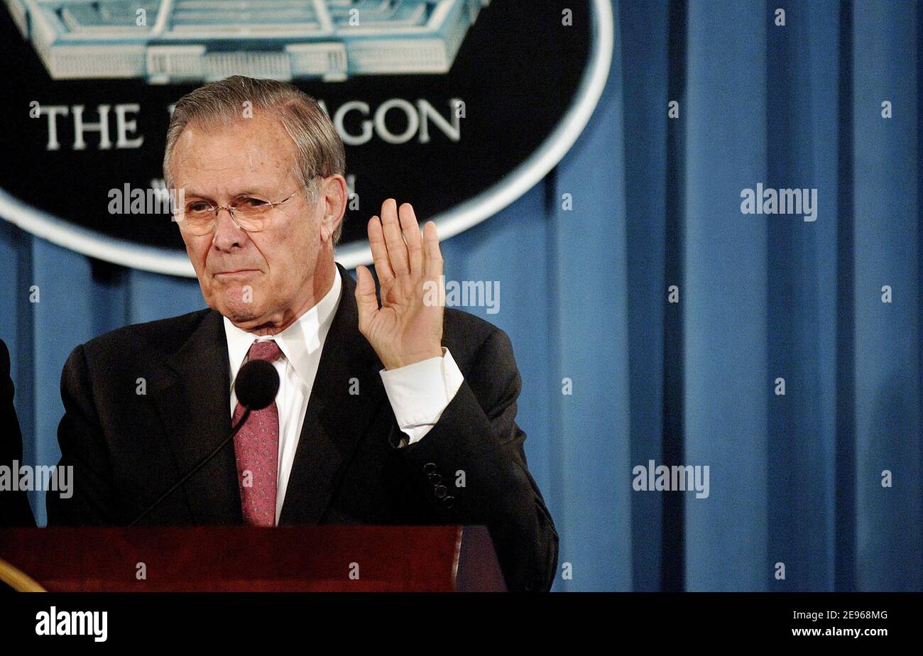 Three days after Bush rejected calls for Rumsfeld's resignation, the ...
