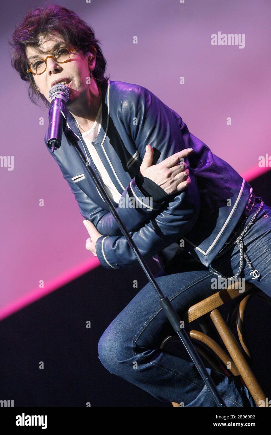 French singer Dani performs during the 'Fight against cancer' concert ...