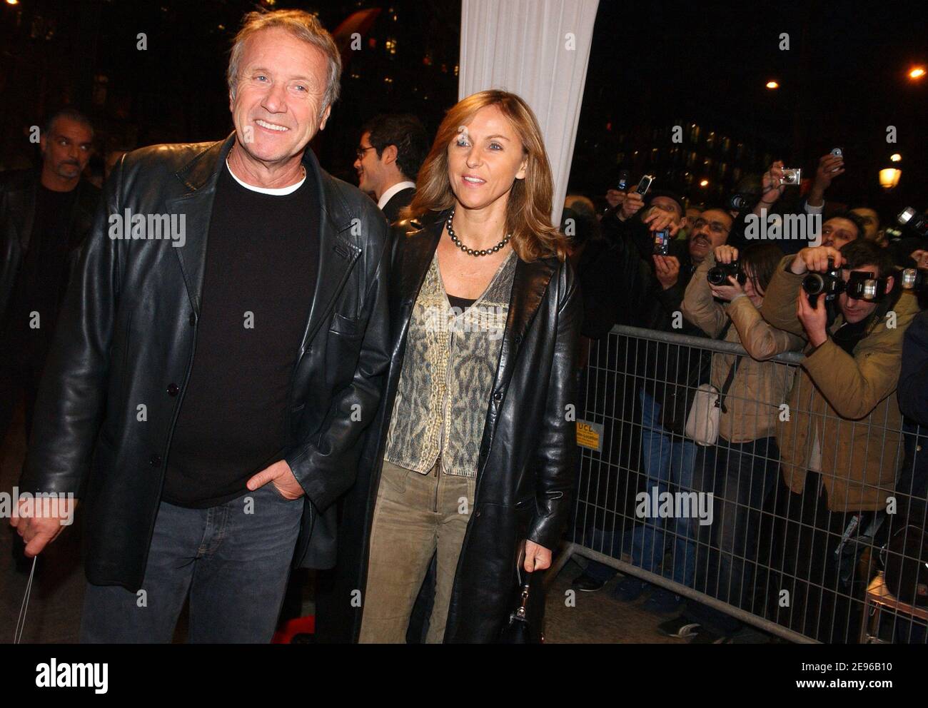 French actor Yves Renier and his wife Karine attend the premiere of ...