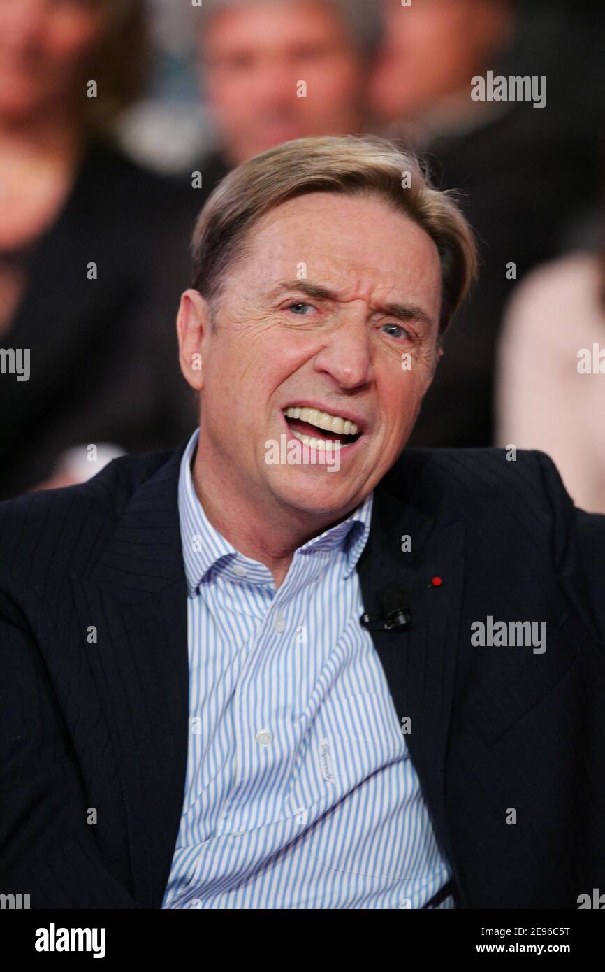 Pascal Sevran lors de l'enregistrement de l'emission Vivement Dimanche ...