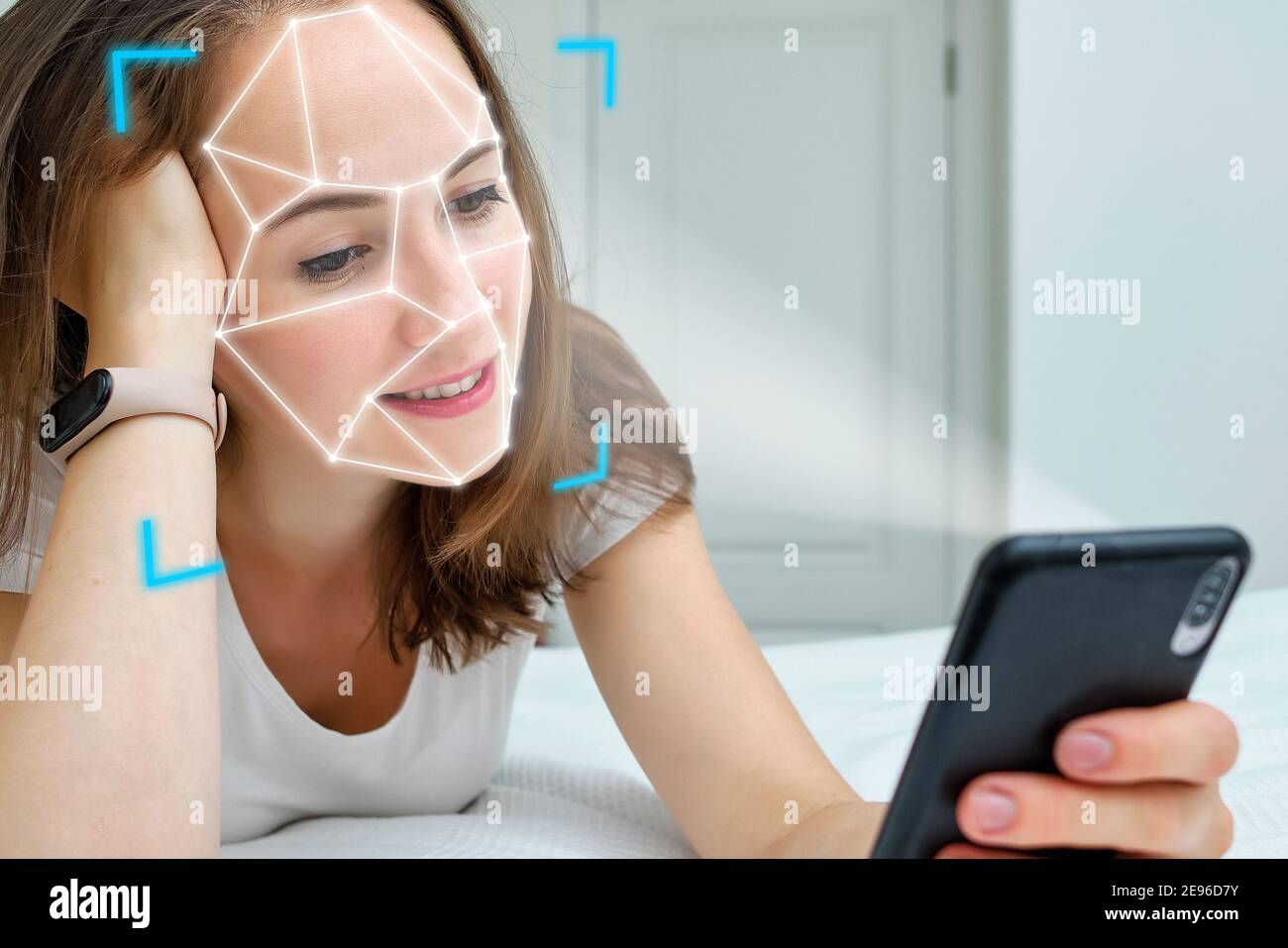 Concept biometric technology built into the phone for face ...