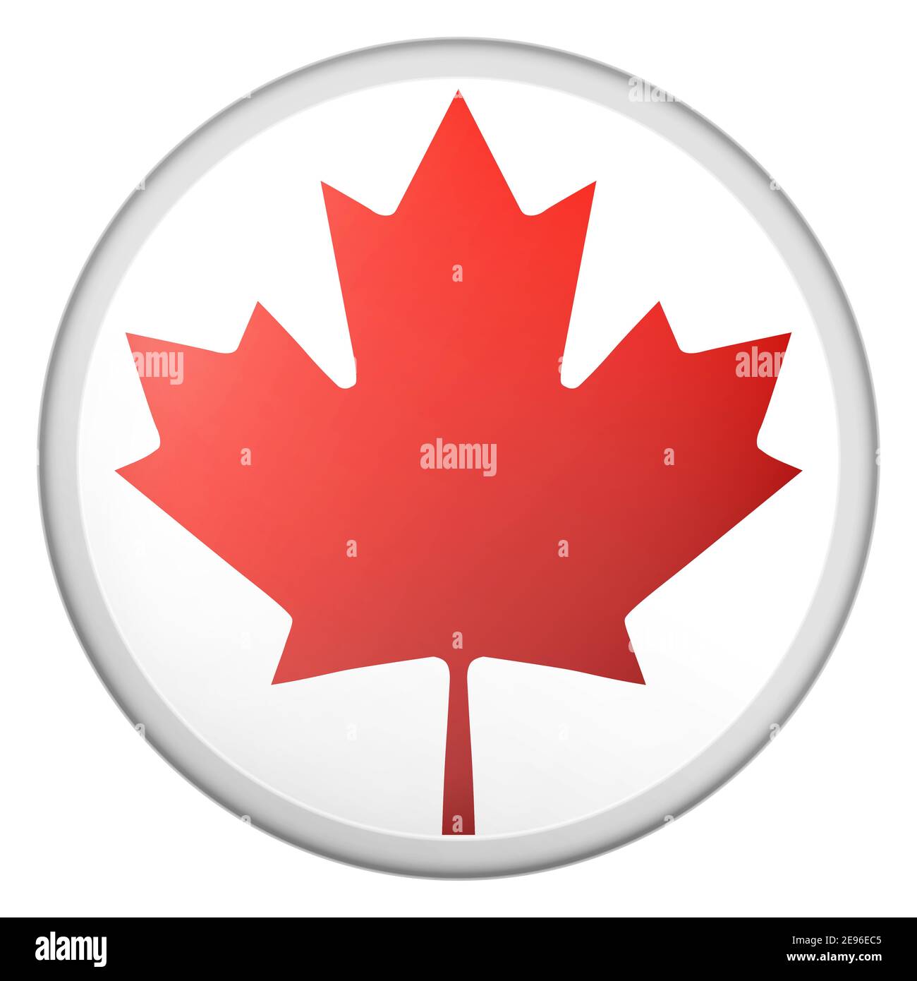 Glass light ball with flag of Canada. Round sphere, template icon ...
