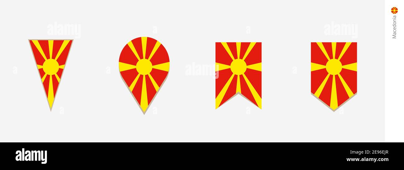 Macedonia flag in vertical design, vector illustration Stock Vector ...