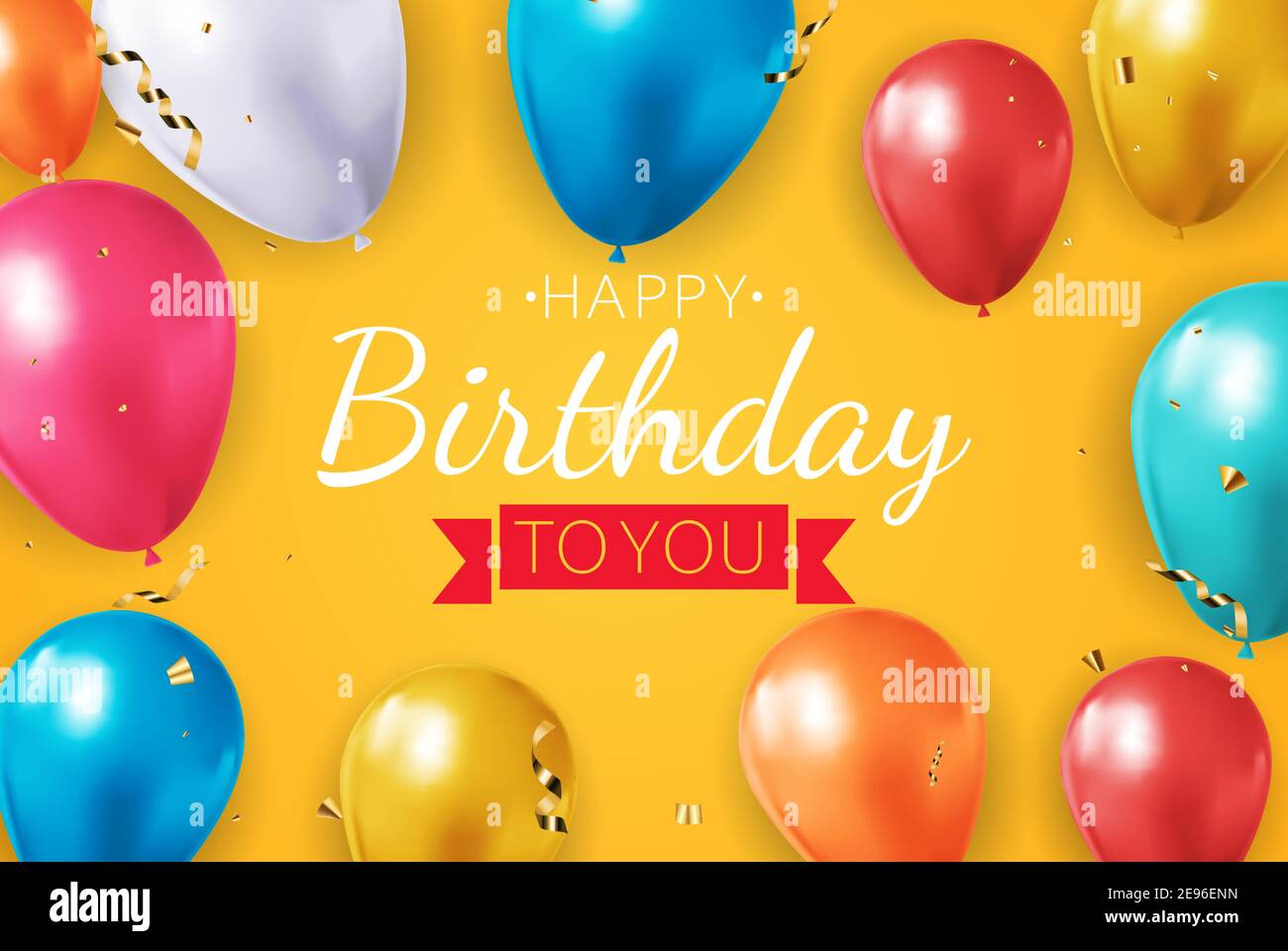 Realistic 3d balloon background for party, holiday, birthday, promotion ...