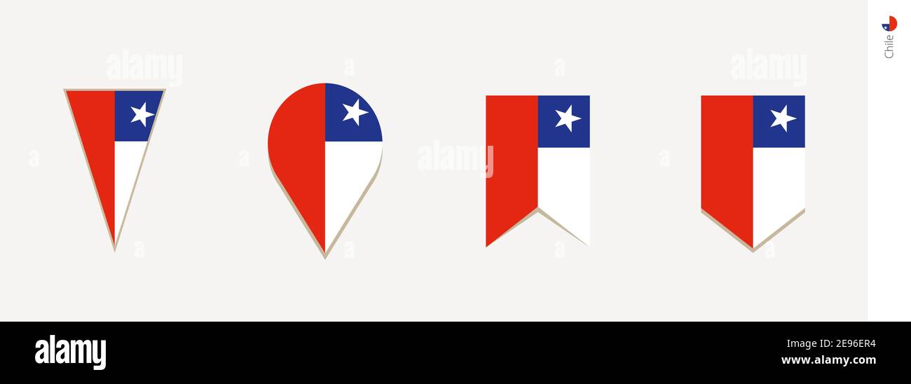 Chile flag in vertical design, vector illustration Stock Vector Image ...