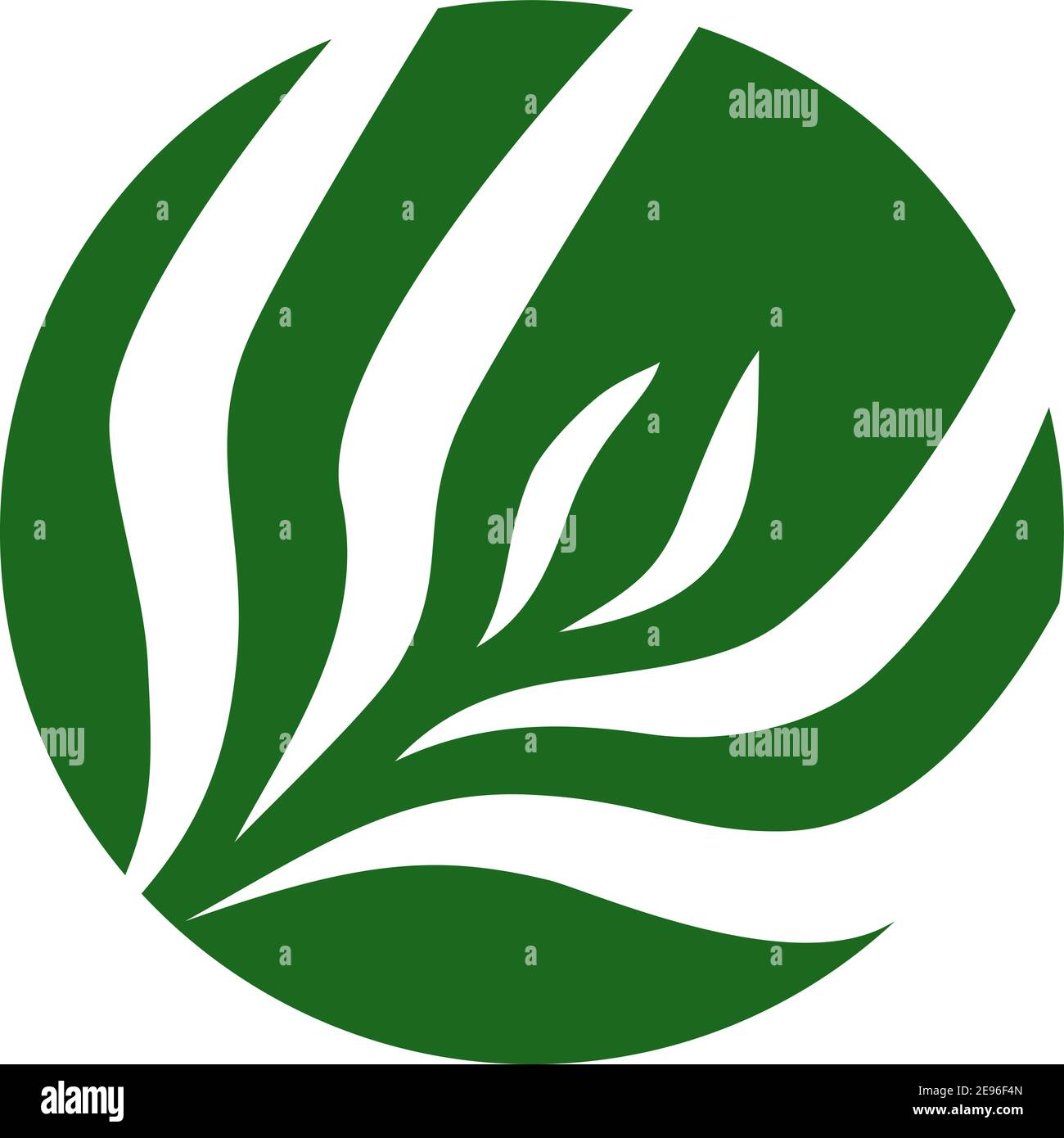 Vector abstract green round logo design templates - emblems for ...