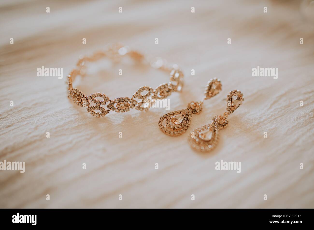 elegant wedding accessories with a light and airy feel Stock Photo - Alamy