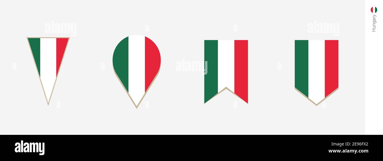 Hungary flag in vertical design, vector illustration Stock Vector Image ...