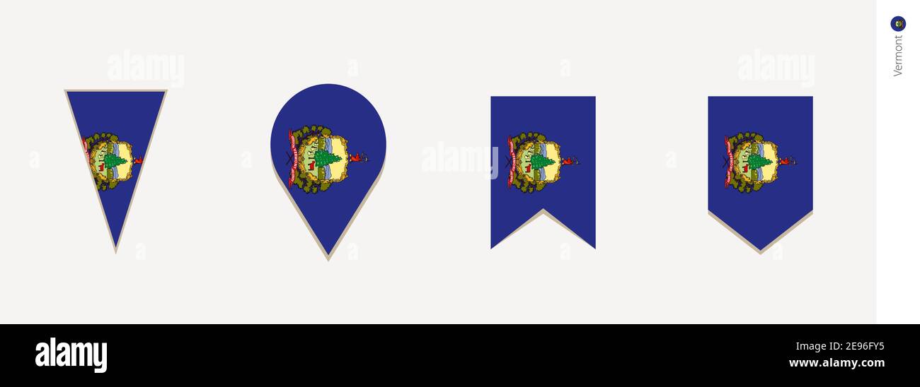 Vermont flag in vertical design, vector illustration Stock Vector Image ...