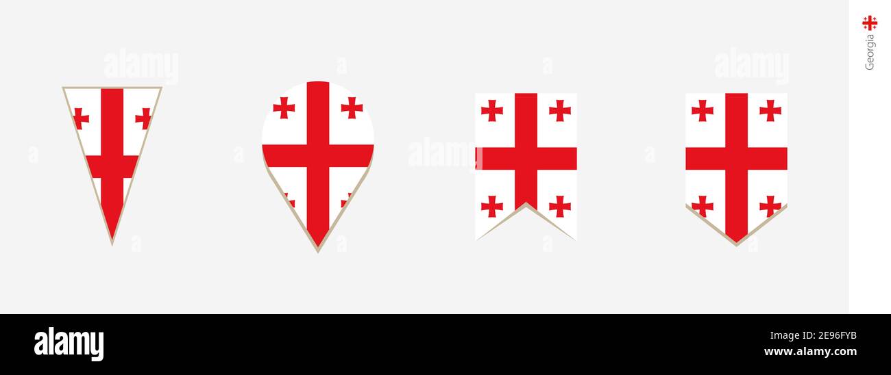 Georgia flag in vertical design, vector illustration Stock Vector Image ...