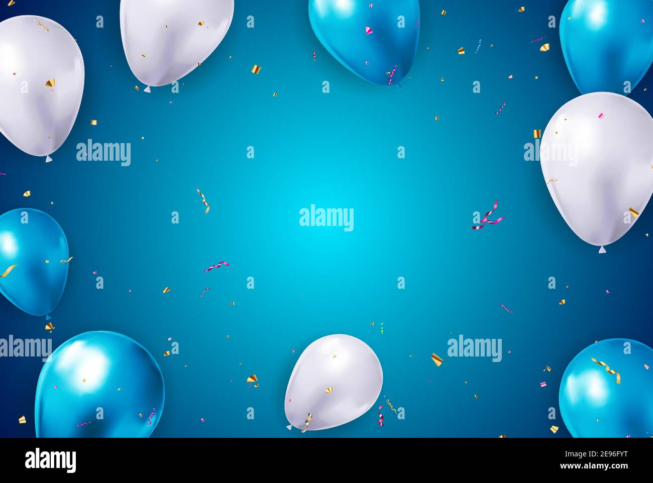 Realistic 3d balloon background for party, holiday, birthday, promotion ...