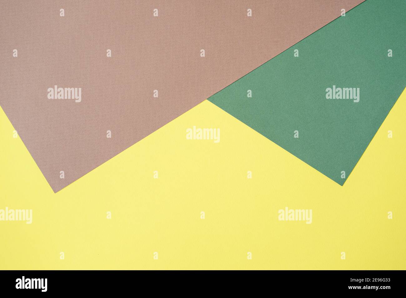 Brown, yellow, green, three tone color paper background with stripes ...