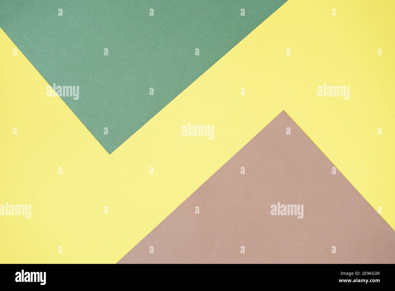 Brown, yellow, green, three tone color paper background with stripes ...