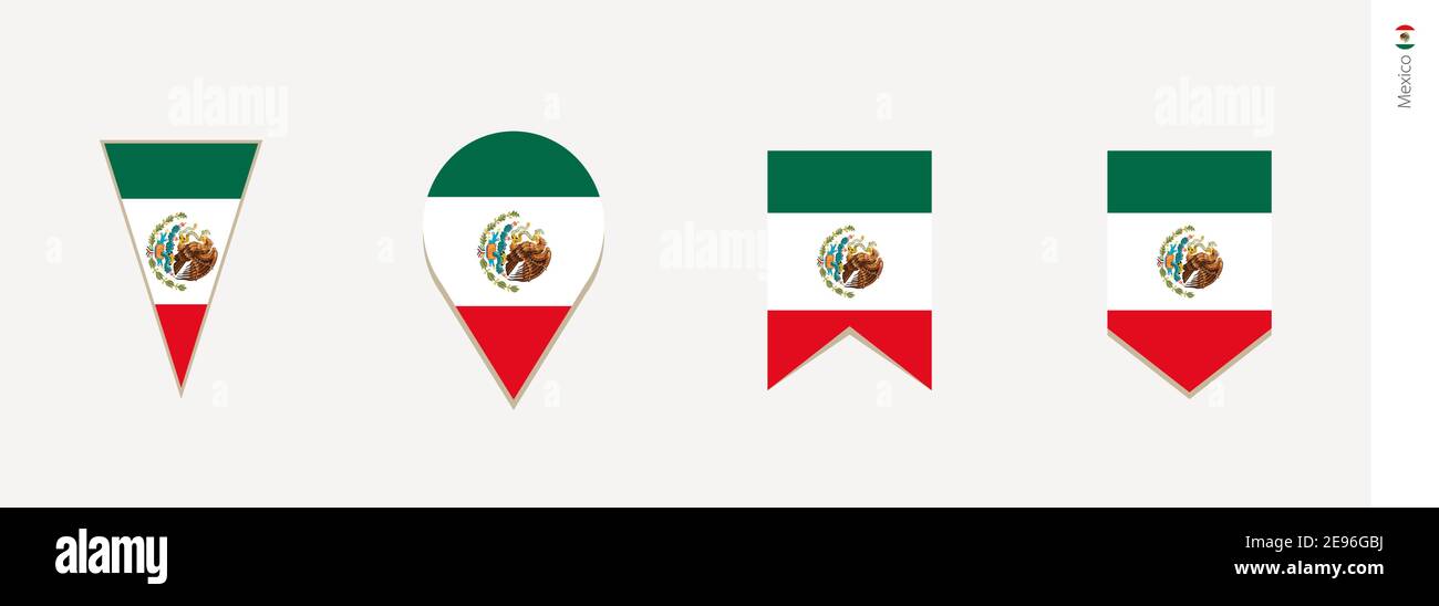 Mexico flag in vertical design, vector illustration Stock Vector Image ...